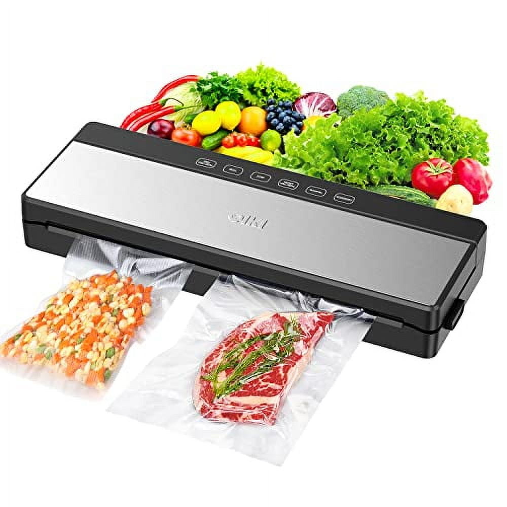 Vacuum Sealer Machine for Food Saver, 6-in-1 Full Automatic Food Sealer With Built-in Cutter ...
