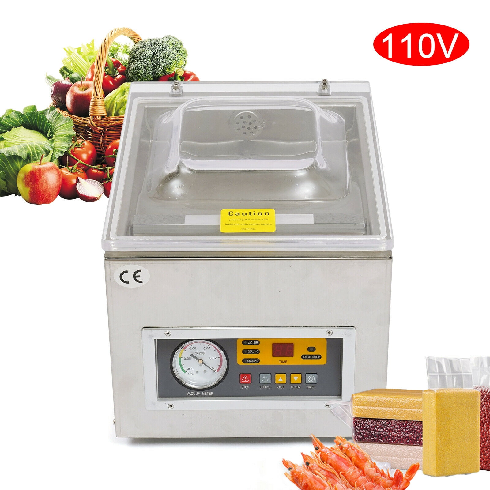 Vacuum Sealer Machine Food Saver Digital Vacuum Packing Sealing Machine ...