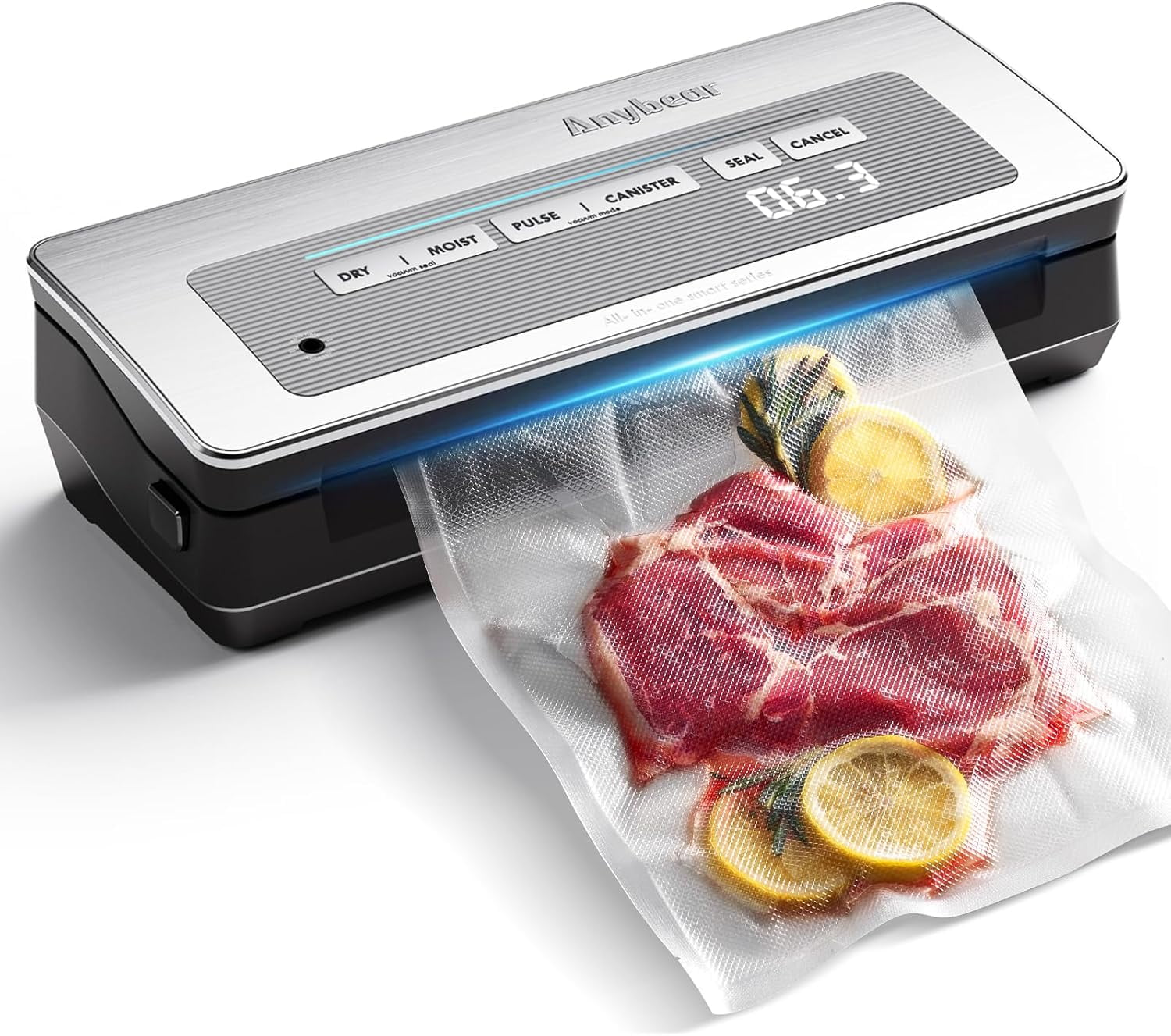 Vacuum Sealer Machine, Powerful 90kPa 120W Wide Seal Food Sealer with ...