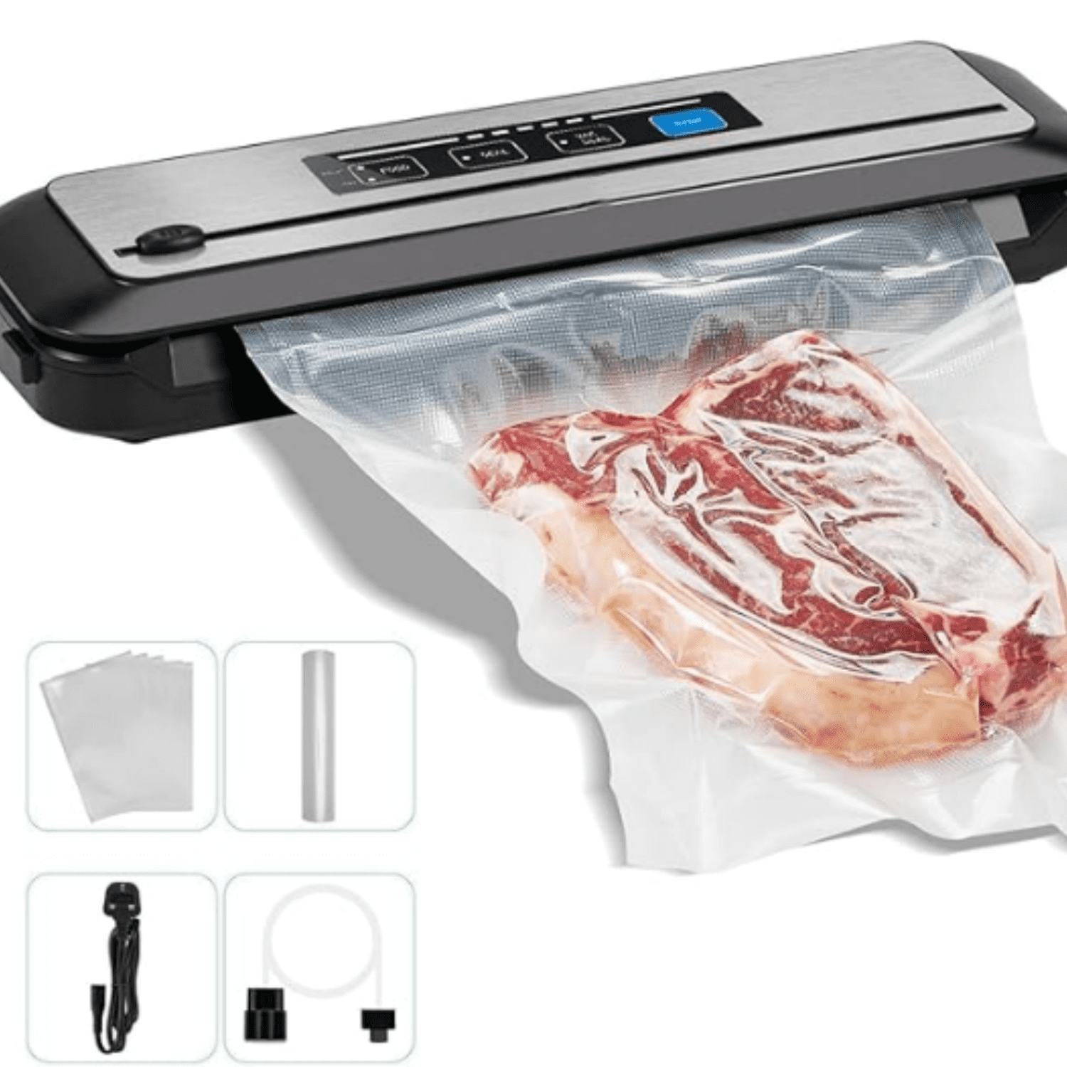 Vacuum Sealer Machine with Starter Kit, Automatic PowerVac Air Sealing ...