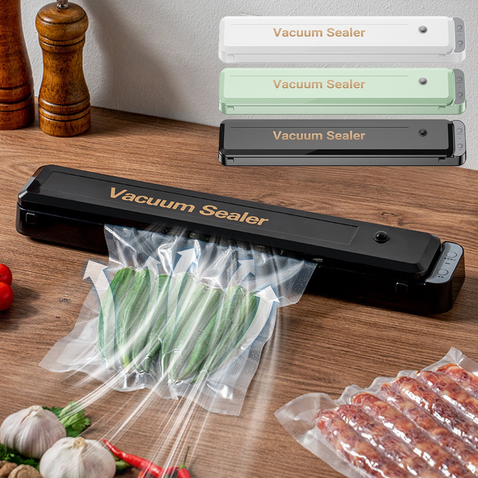 Vacuum Sealing Machine, Food Packaging System, Stainless Steel, 3-in-1 ...