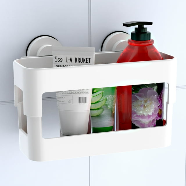 Vacuum Shower Caddy Suction Cup,ZUEXT Bathroom Shower Basket Wall ...