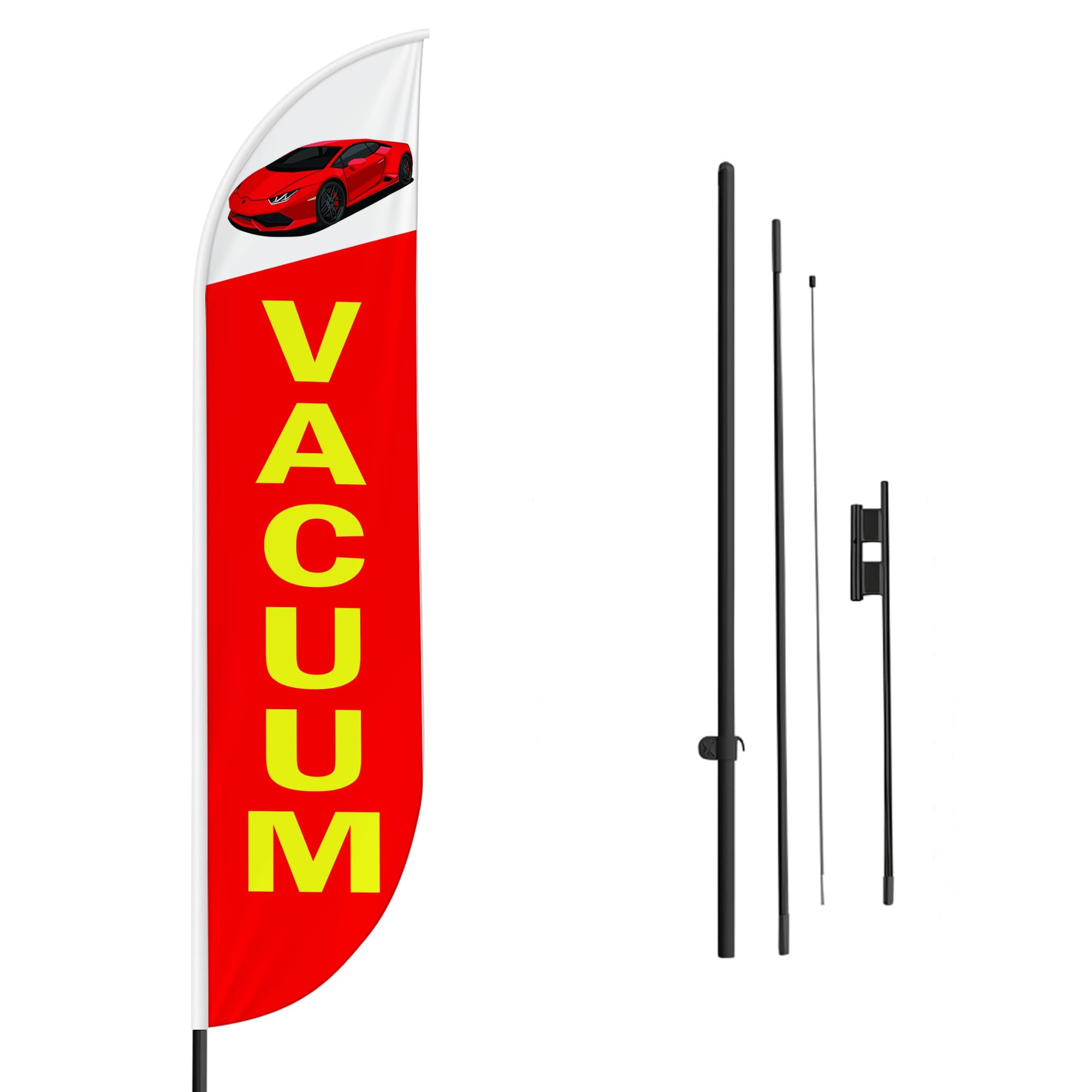 Vacuum Sign feather flag Pole kit for Outdoor by Mavis Printing | 15 ...