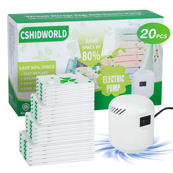 15 Pack Vacuum Storage Bags with Electric Pump 5 Sizes Space Saver ...