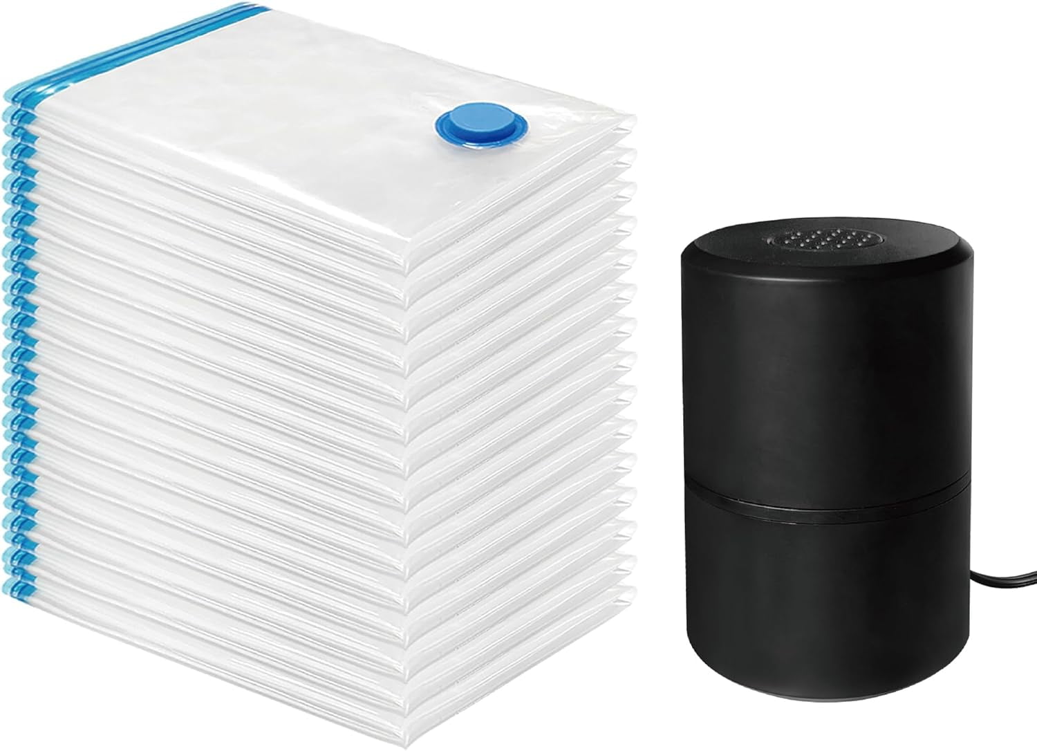 Vacuum Storage Bags with Pump, 15 Large Space Saver Vacuum Seal Bags ...