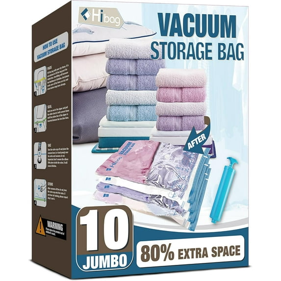 Vacuum Storage Seal Bags, Space Saver Vacuum Sealer Bags for Clothes ...