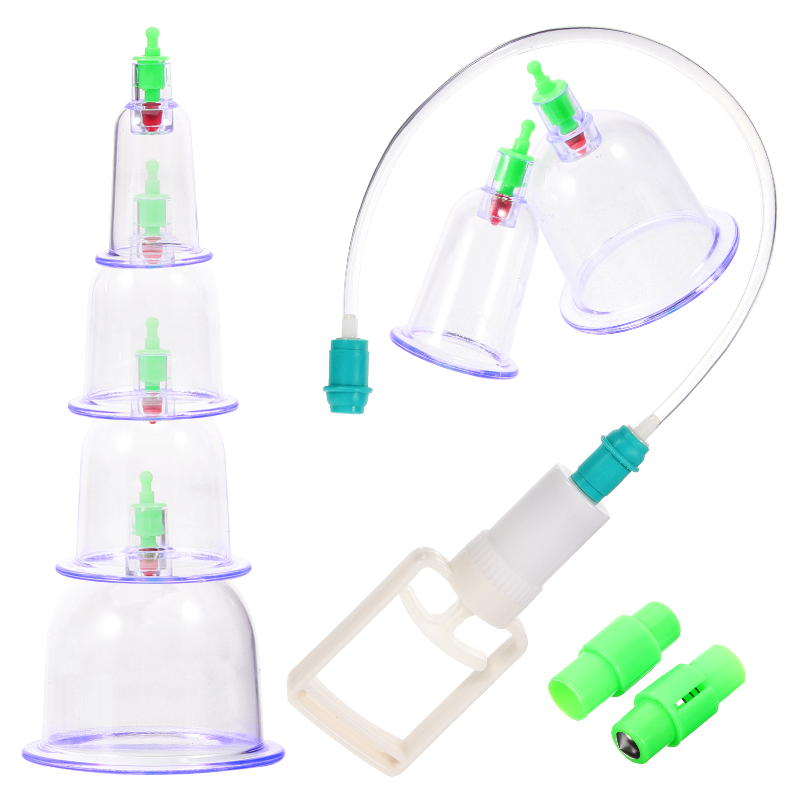 Vacuum Suction Cupping Therapy Kit Buttock Lift Manual Back Massagers ...