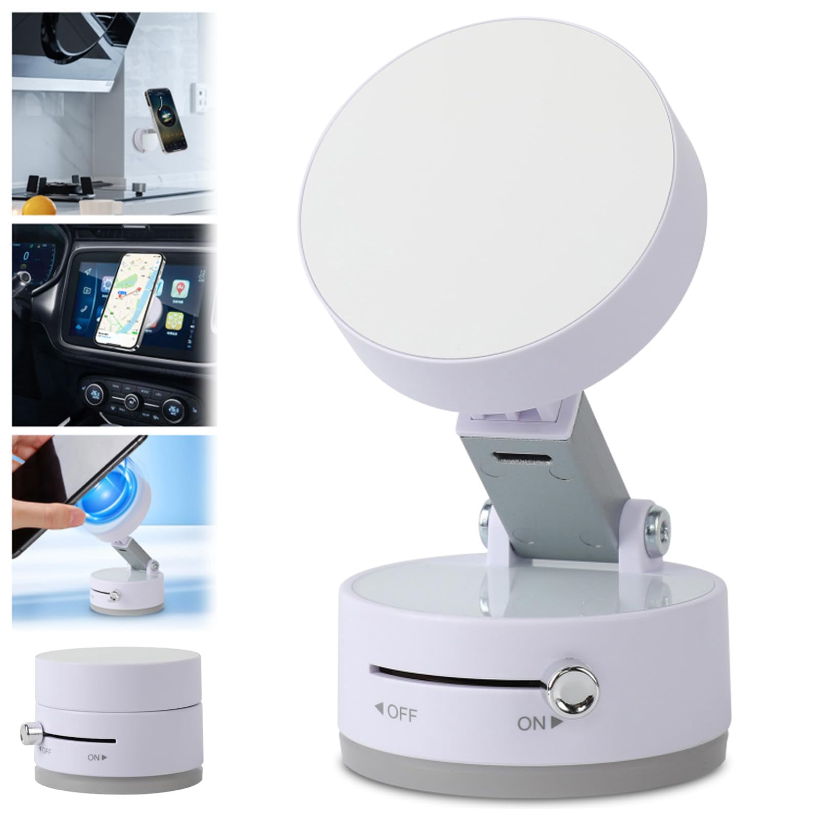 Vacuum Suction Phone Holder, SSF20 2025 New Suction Phone Mount ...