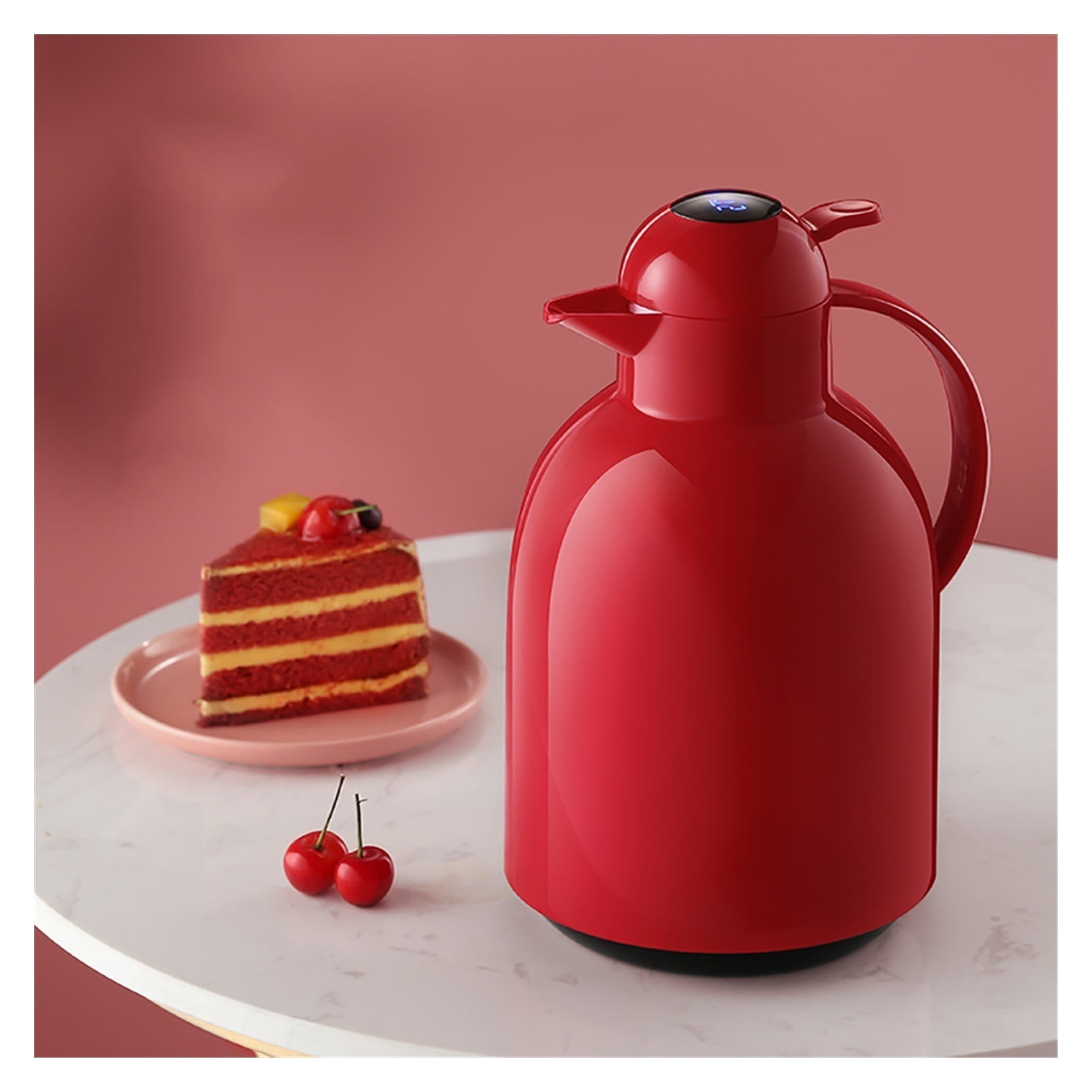 Vacuum Thermos with Celsius Temperature Display Lid,Double Wall Coffee ...