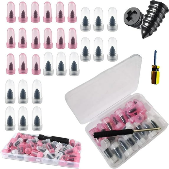 Vacuum Tire Mending Nail Kit, 60 PCS Tire Repair Rubber Nails with ...