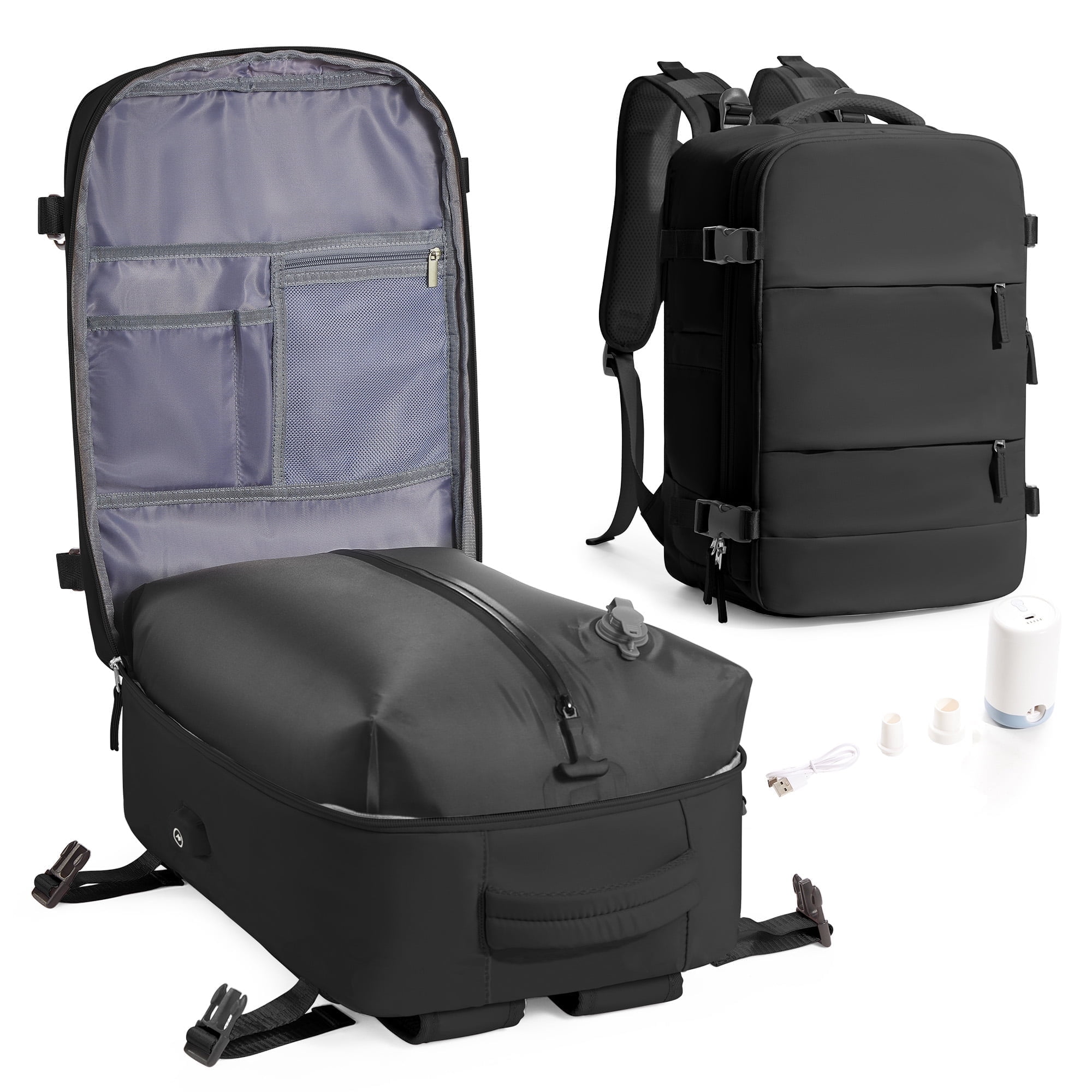 Vacuum Backpack for Travel, Vacuum Seal Carry on Backpack with Vacuum ...
