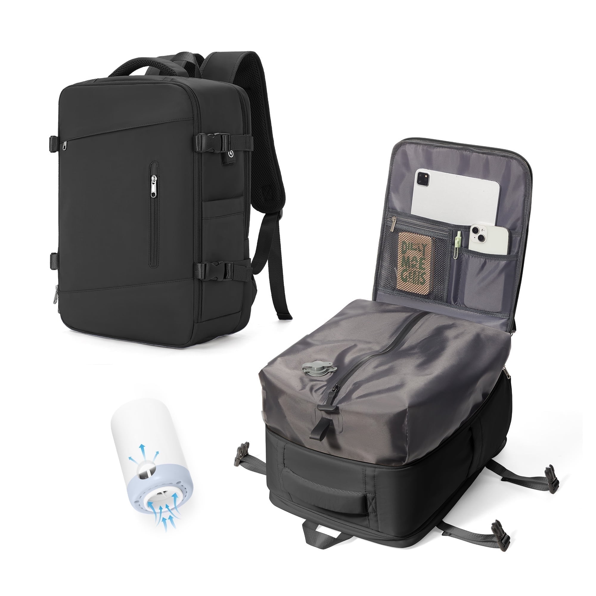 Vacpack Backpack with Vacuum Seal Travel Backpack Men, Vacuum ...