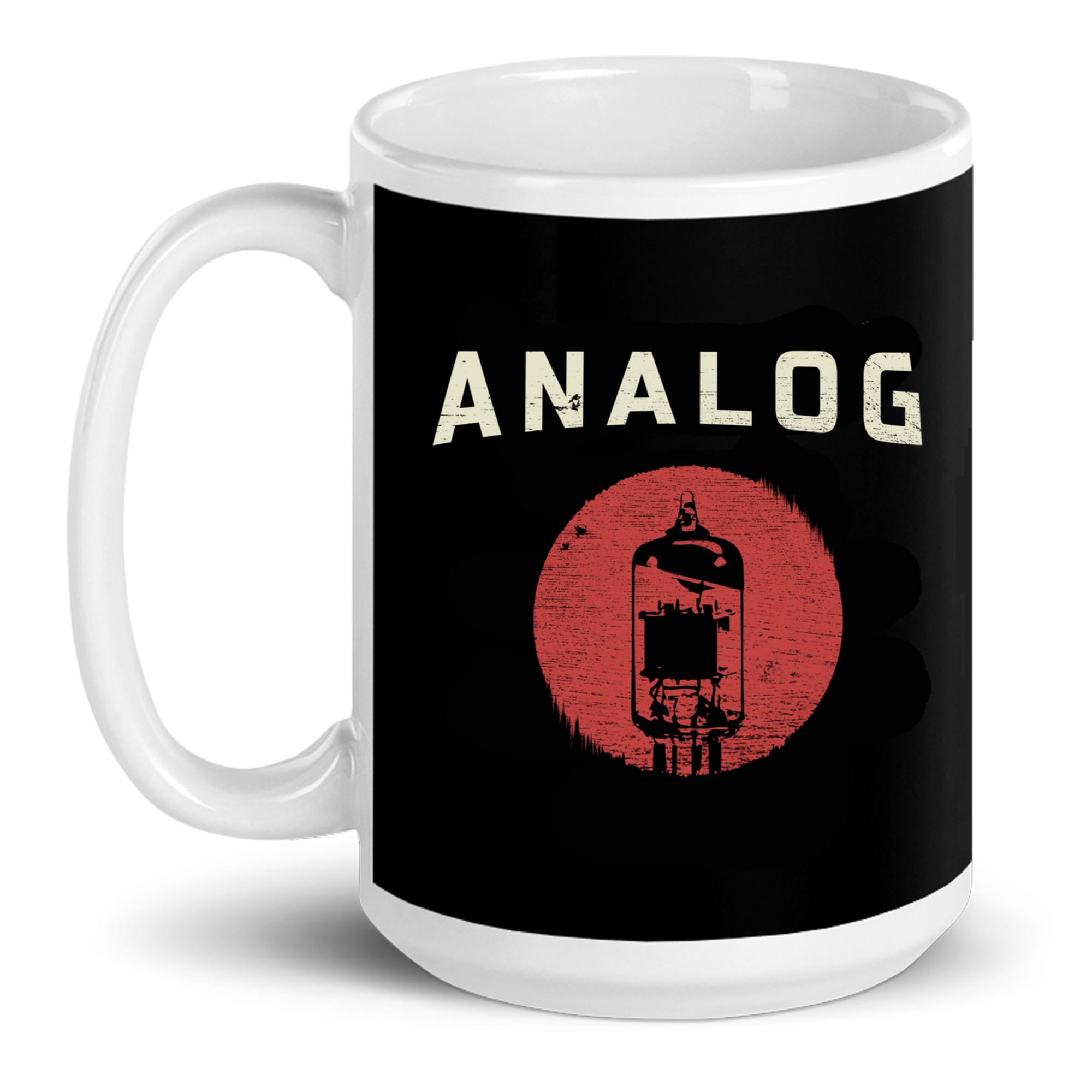 Vacuum Tube Amp Analog Vintage 80s Gift Ceramic Mug 15oz (White;15oz ...