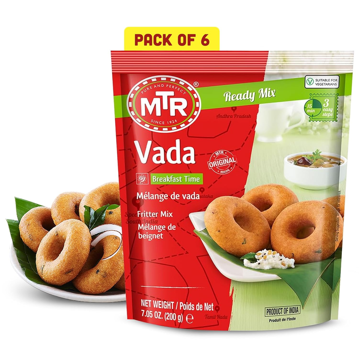 Vada Mix - Ready to Cook Authentic Indian Breakfast, Lunch, Dinner or ...