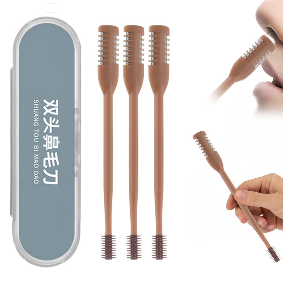 Vadktai 2-in-1 Nasal Hair Cutter, Double-Sided Nose Hair Trimmer, Nose ...