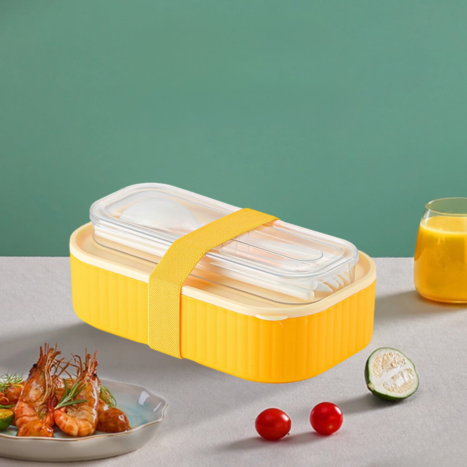 Vadktai Adult Bento Box, All-in-One Stackable Lunch Box Container ...