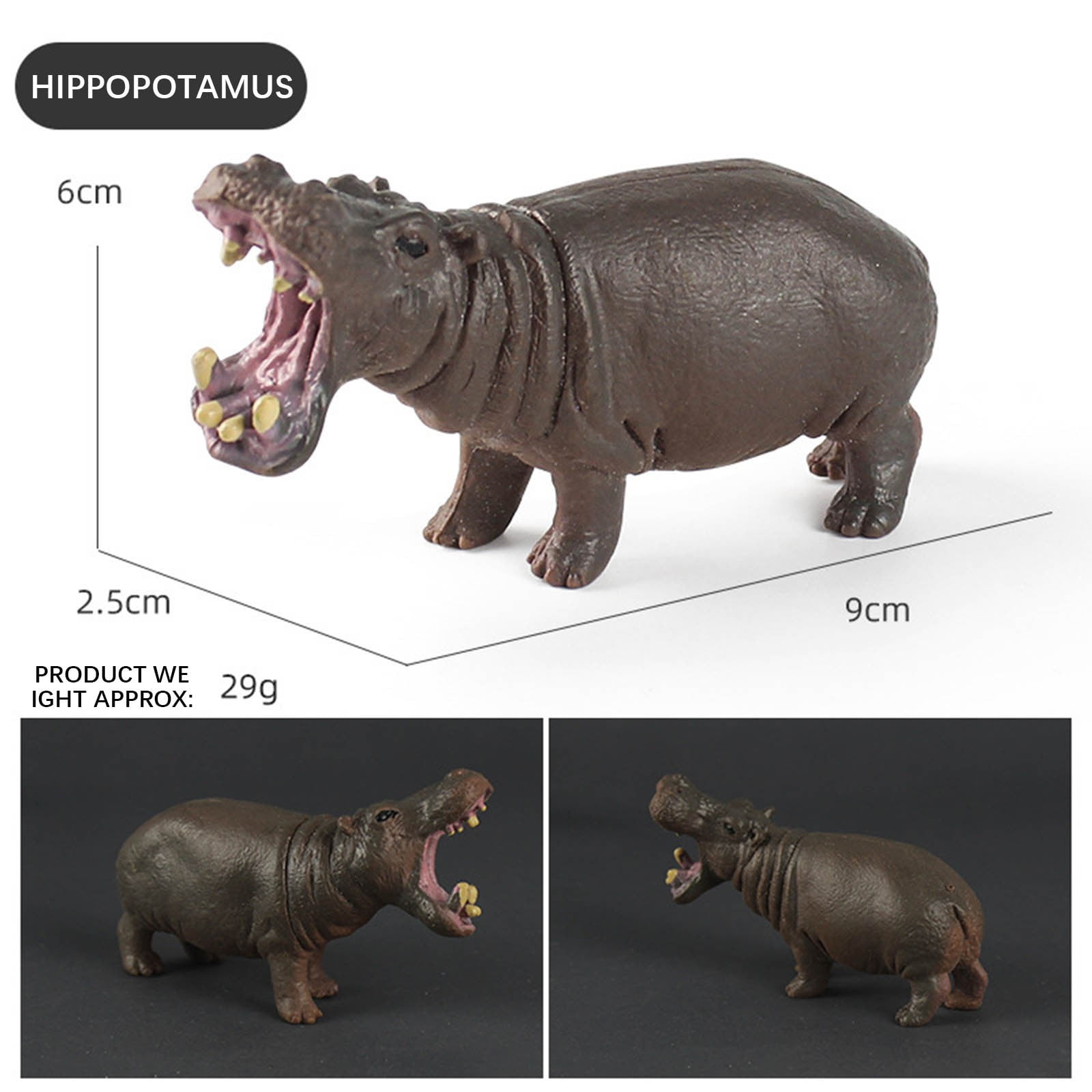 Vadktai Animals Figure, Mini Jungle Toys Set, Realistic Wild Vinyl ...