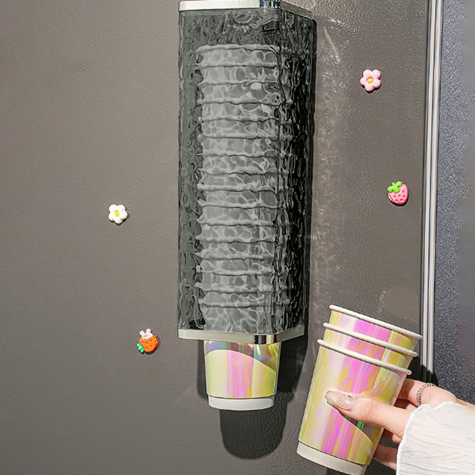 Vadktai Cup Dispenser, Pull Type Wall Mount Cup Holder, Water Cooler ...