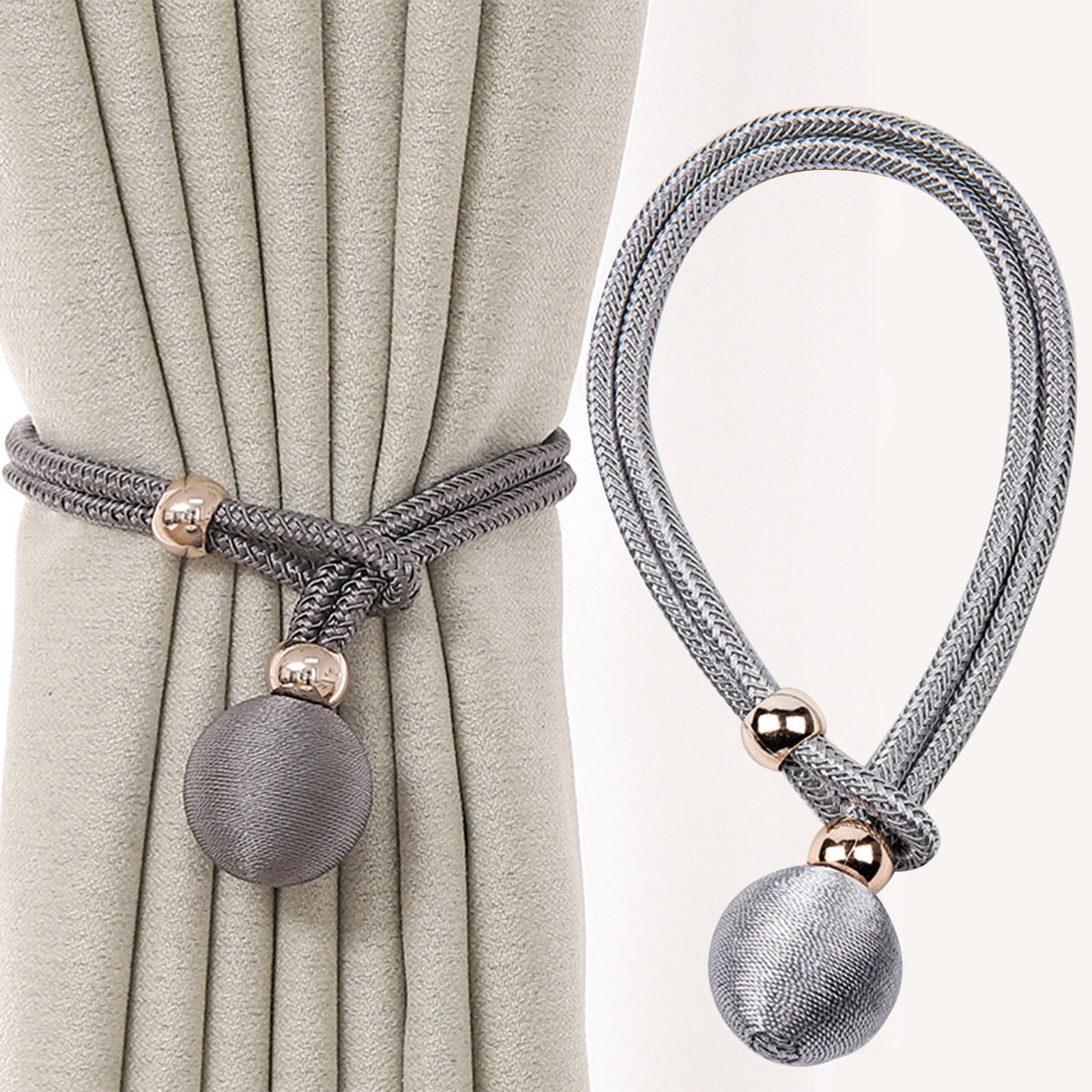 Vadktai Curtain Tiebacks Rope, Natural Cotton Outdoor Curtain Ties ...