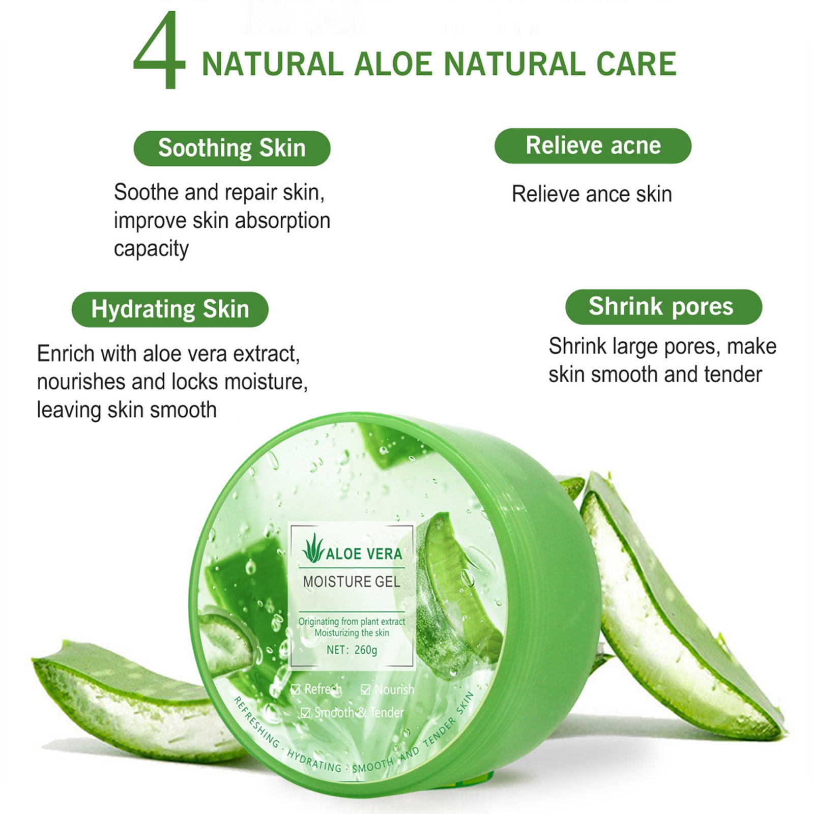 Vadktai Deals Aloe Vera Gel, Aloe Vera Moisturizer for Face, Aloe Vera ...