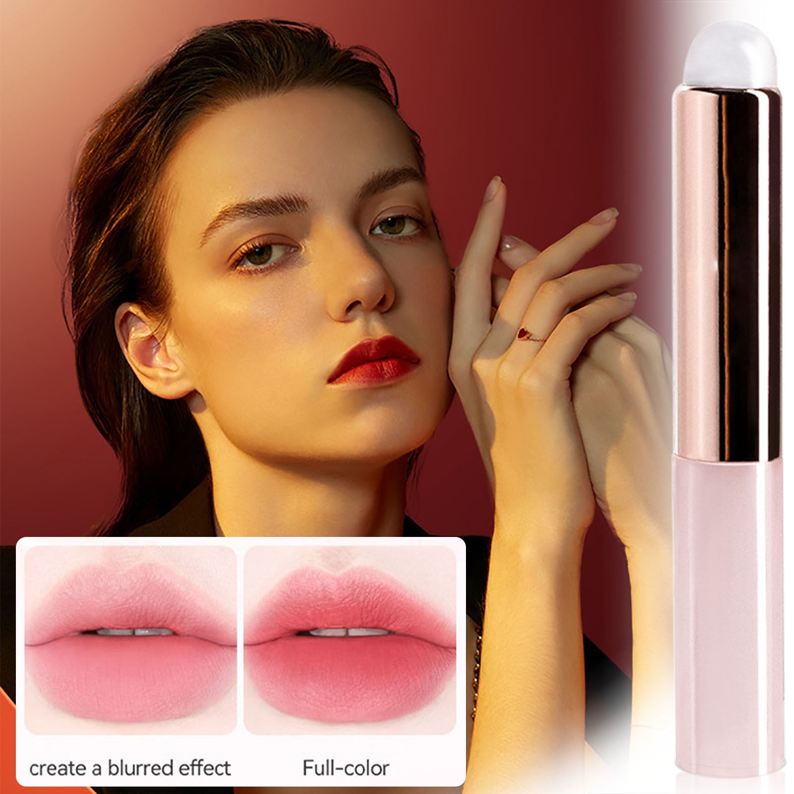 Vadktai Deals Silicone Lip Brush, Portable Round Head Lip Brushes ...