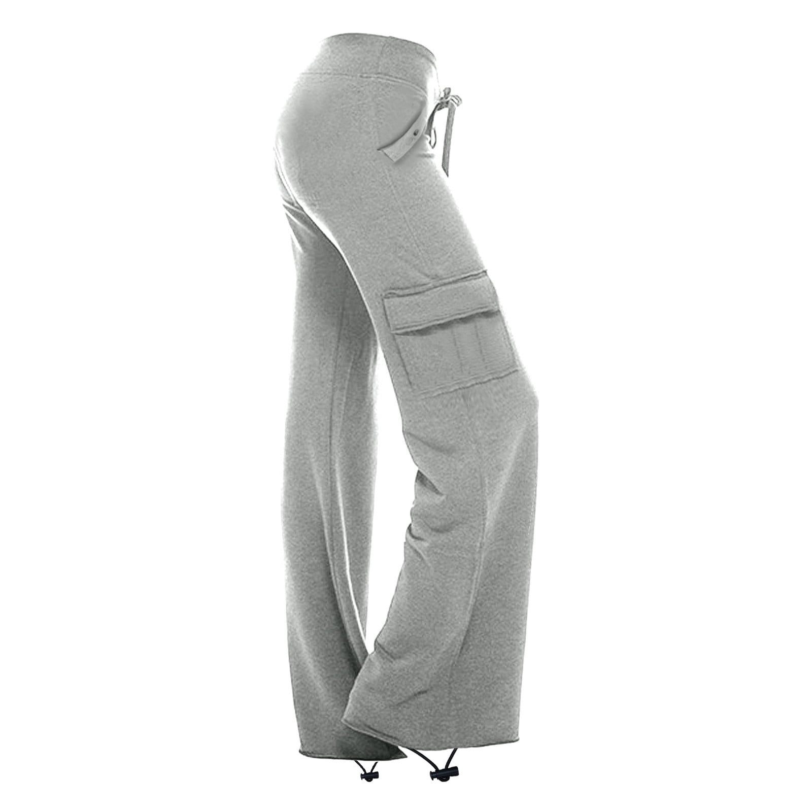 Vadktai Yoga Cargo Pants for Women with Pockets,Ladies High Waisted ...