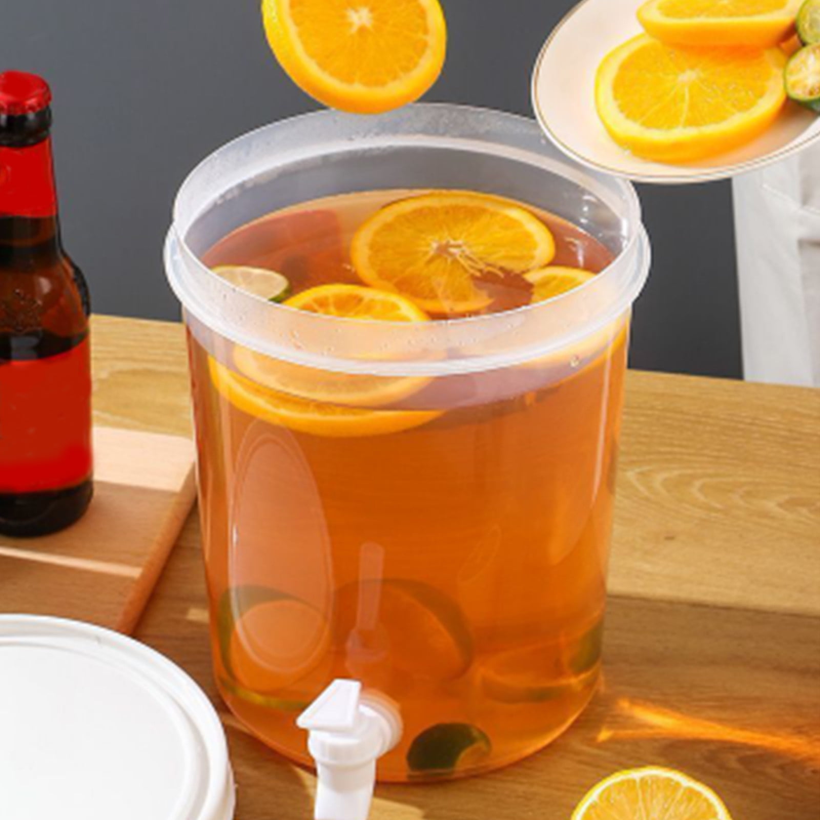 Vadktai Fridge Beverage Drink Dispenser, Plastic Water Dispenser Jug ...