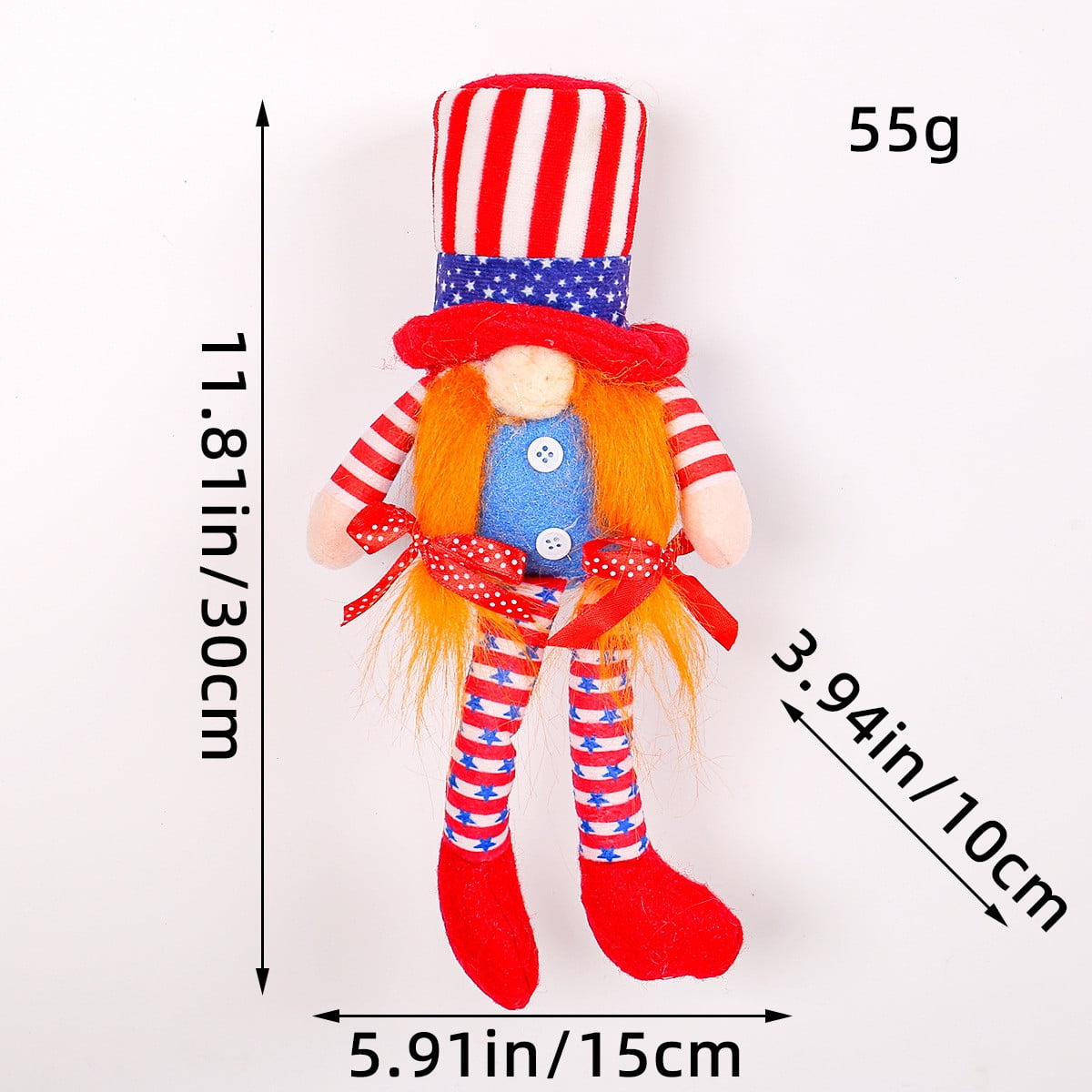 Vadktai Independence Day Patriotic Gnome, Plush Gnome Doll, Memorial ...