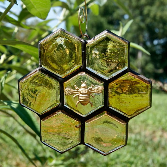Acrylic Sun Catcher Farmhouse Garden Yard Honeycomb Hanging Ornament ...