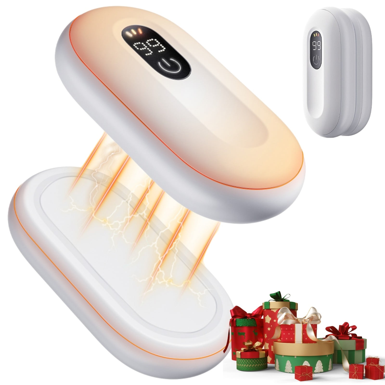 Vadktai Magnetic Rechargeable Hand Warmers 2 Pack, Ultrathin Electric ...