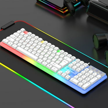 Mini Ultra Thin 104 Keys Gaming Keyboard USB Wired Keyboard Computer E ...