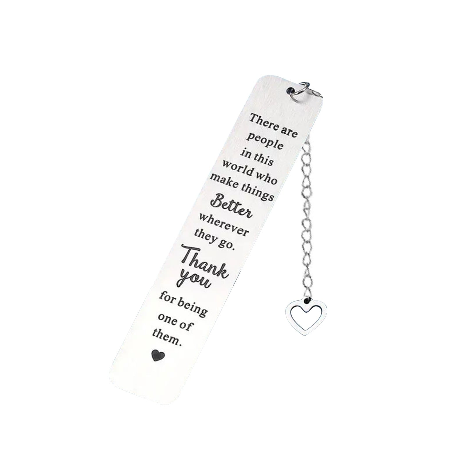 Vadktai Metal Stainless Steel Bookmark, 2pcs Inspirational Lettering ...