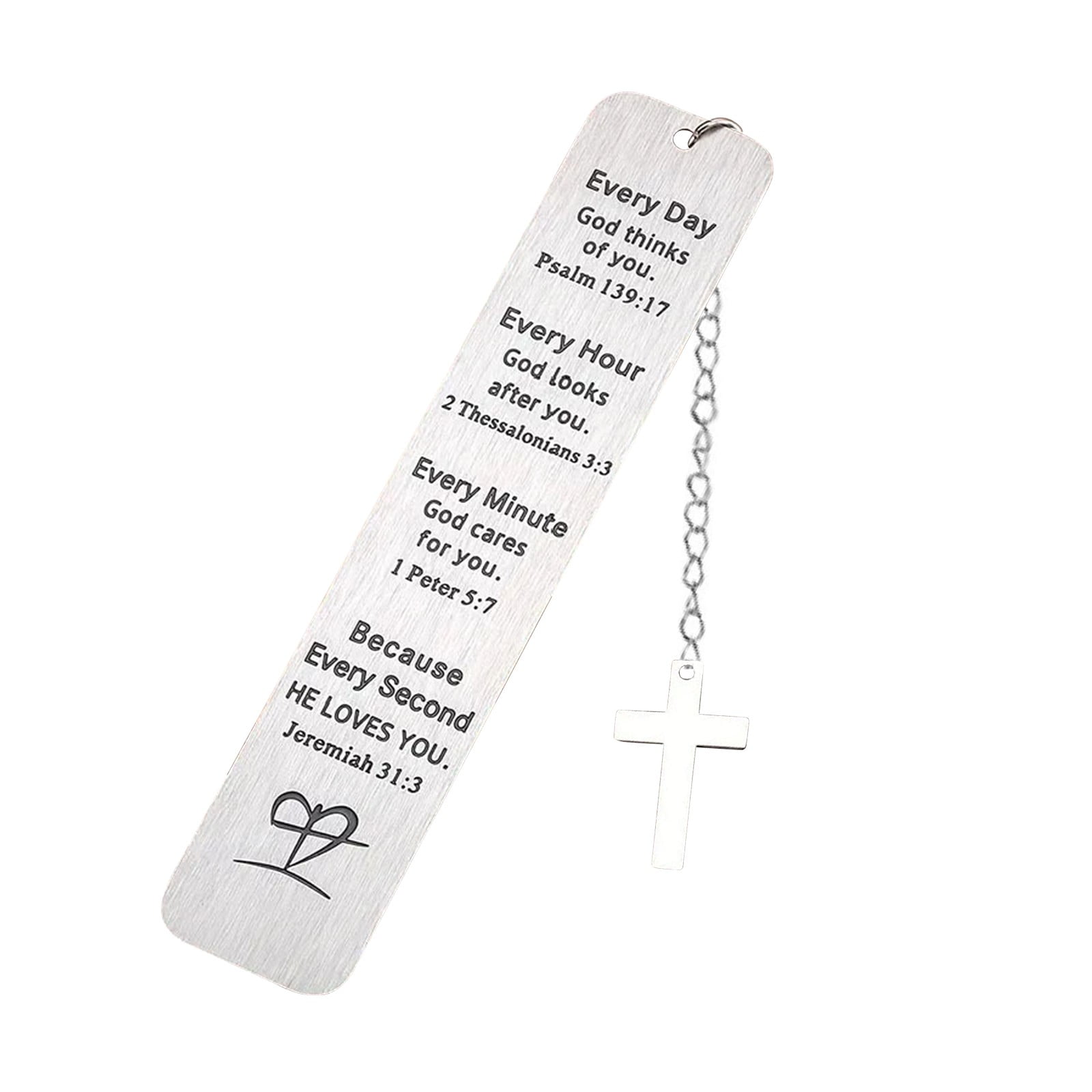 Vadktai Metal Stainless Steel Bookmark, 2pcs Inspirational Lettering ...