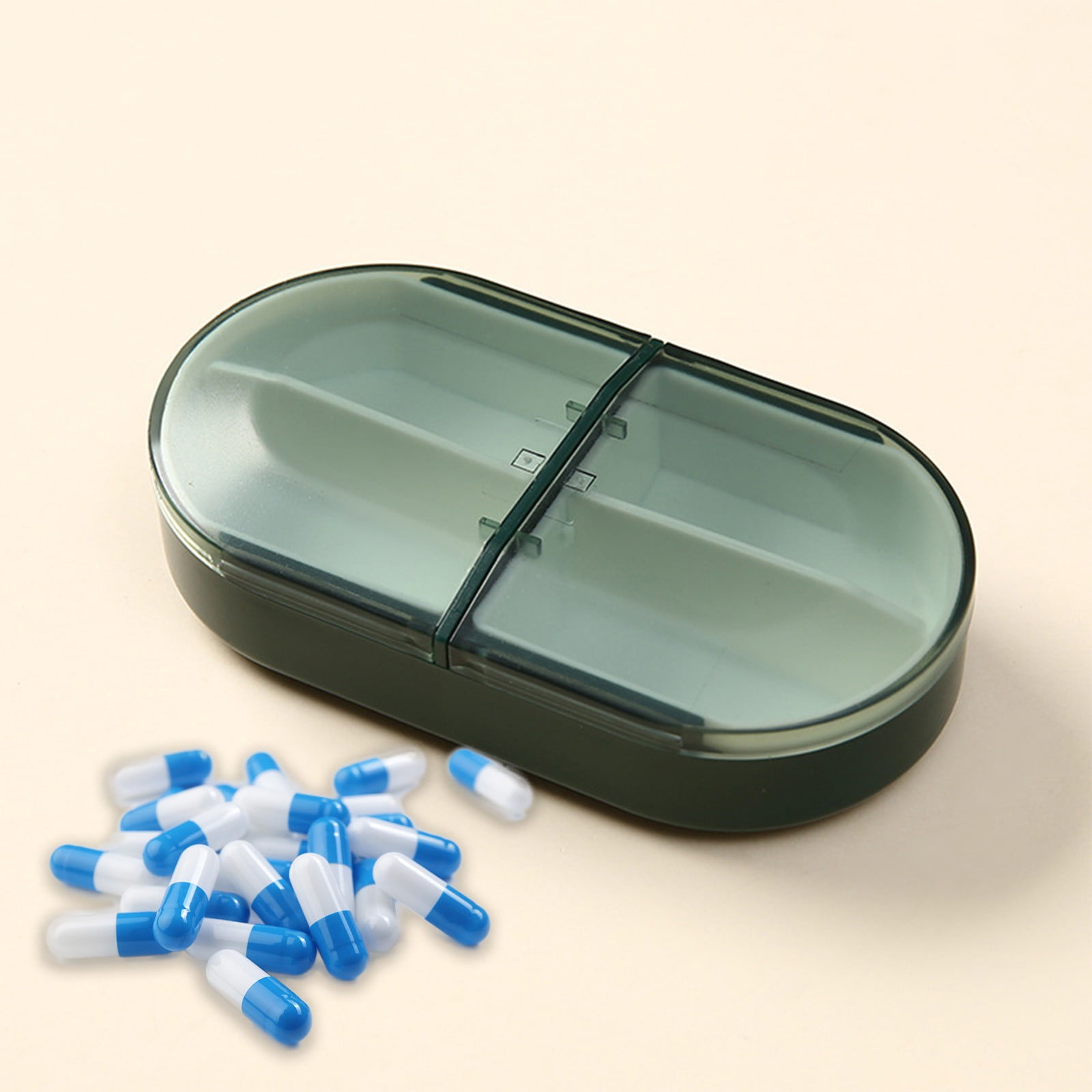 Vadktai Portable Small Pill Box, Travel Pill Box, 4 Compartment Daily ...