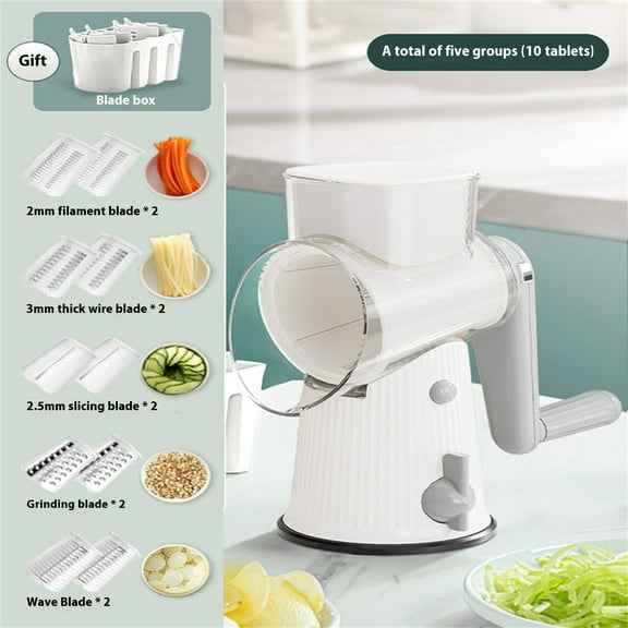 EDHITNR Stainless Steel Potato Shredder, Blue White Double-Sided ...