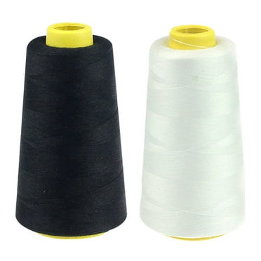Serger Thread Cones - 1500M All Purpose for Quilting and Sewing (White ...
