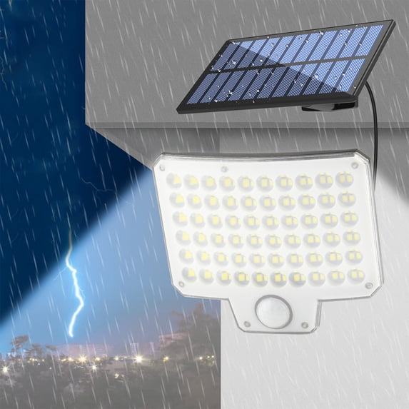 Vadktai Solar Outdoor Lights, LED Flood Lights, Remote Control Solar ...