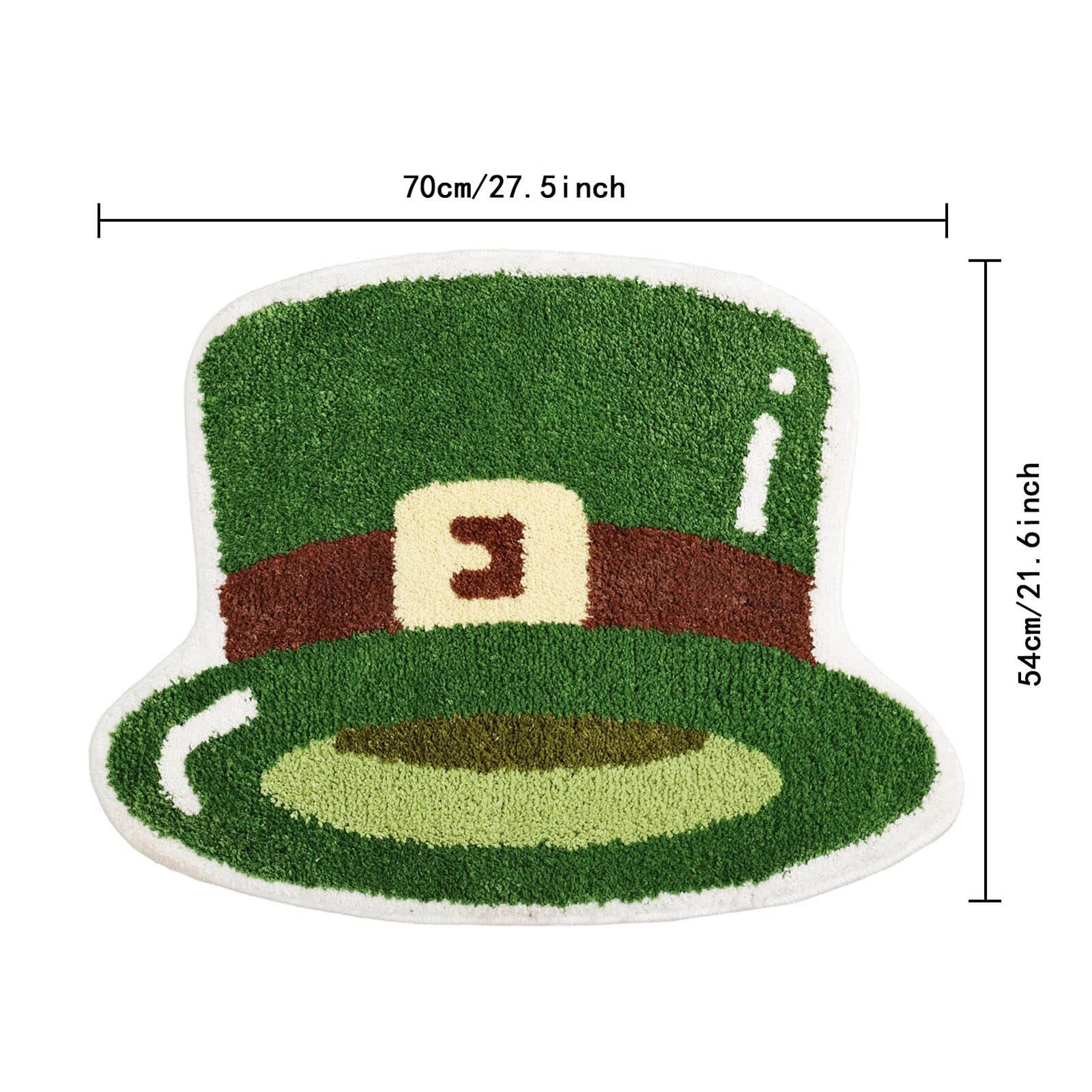 Vadktai St. Patrick's Day Shamrock Doormat Rug Clover Shape Indoor Rug ...