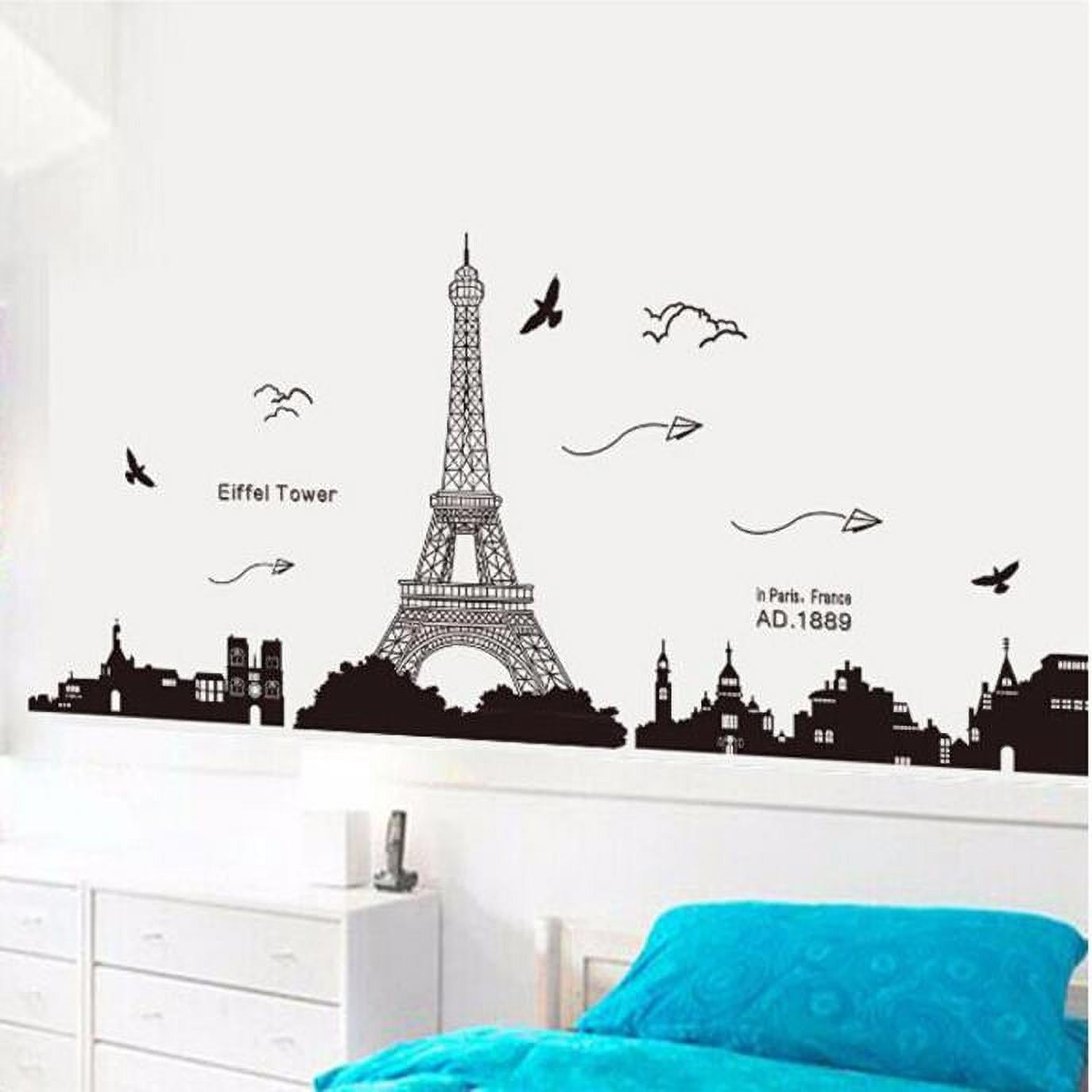 Vadktai Wall Decals Eiffel Tower Wall Decal Peel and Stick Paris Tower ...