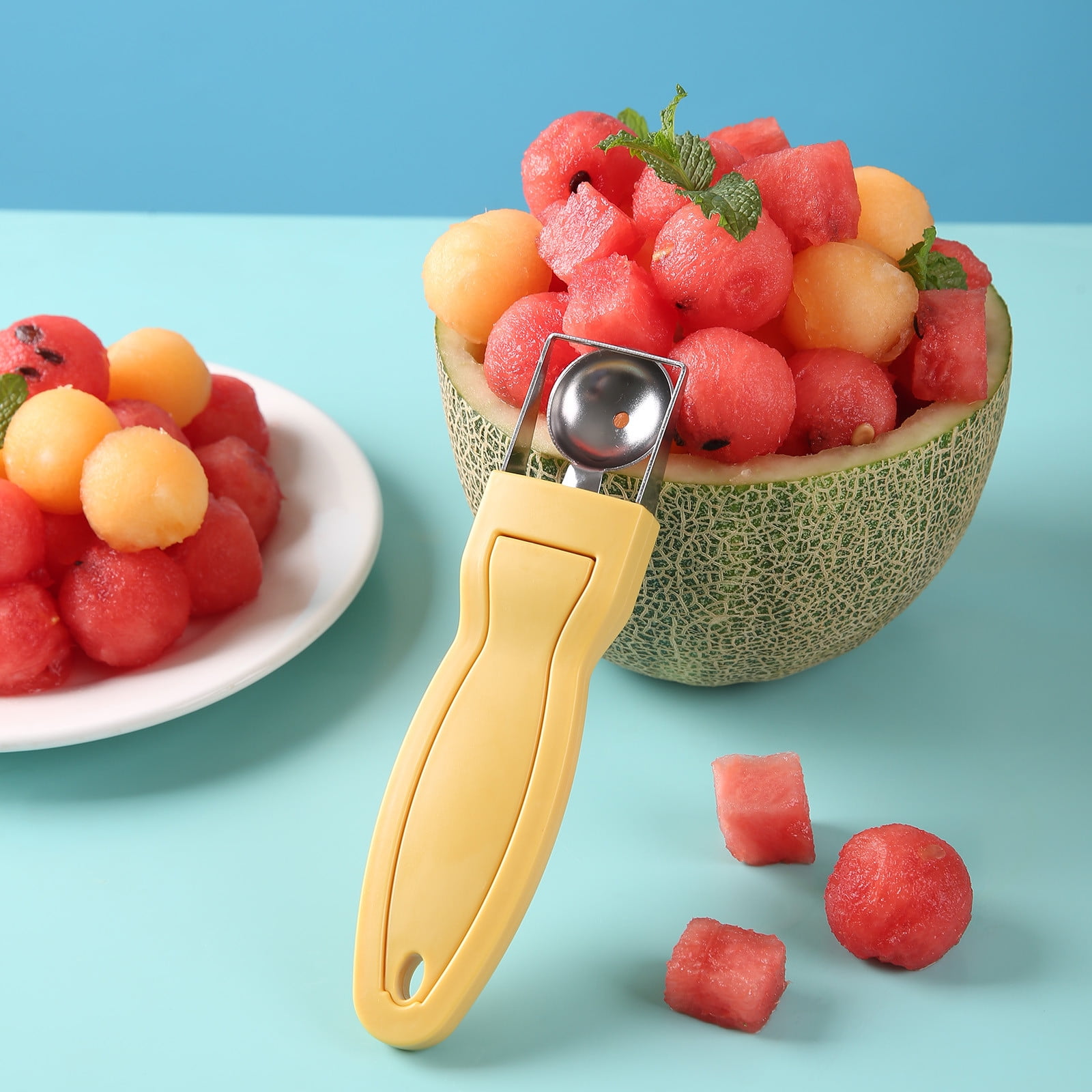 Vadktai Watermelon Slicer Cutter, 2-In-1 Fruit Slicer Tool, Stainless ...