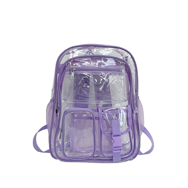 Vafful Clear Backpack Heavy Duty - Transparent PVC Backpack Clear ...