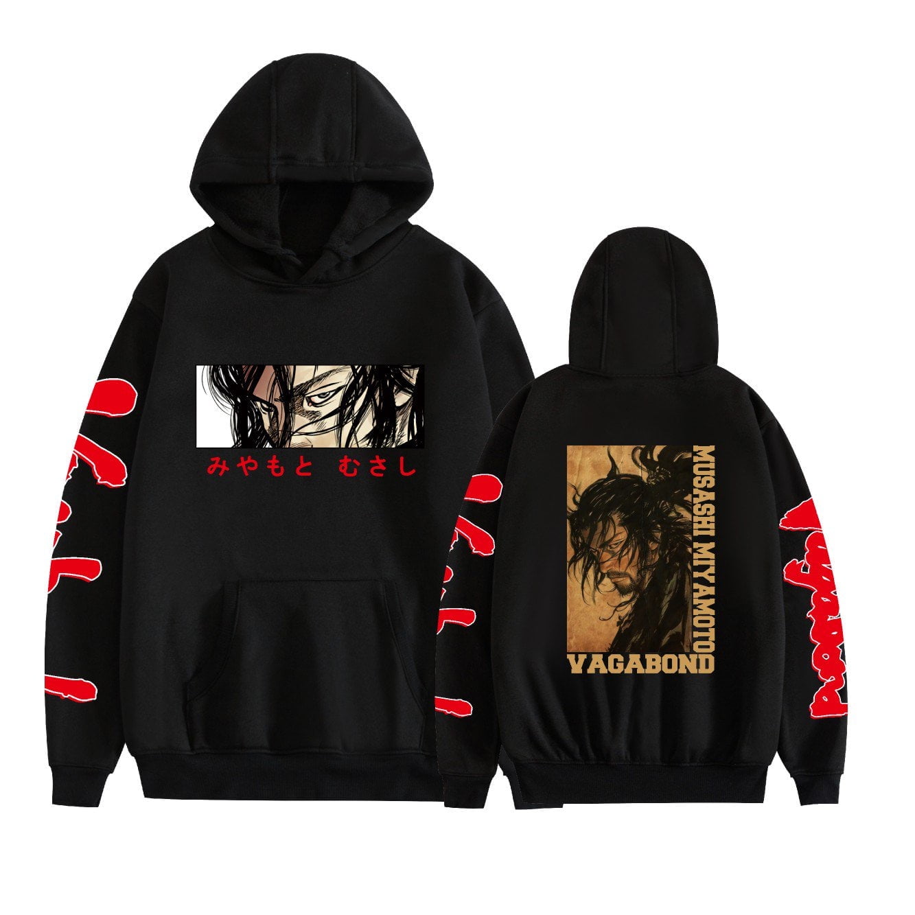 Vagabond Miyamoto Musashi clothing comic character hooded pullover ...