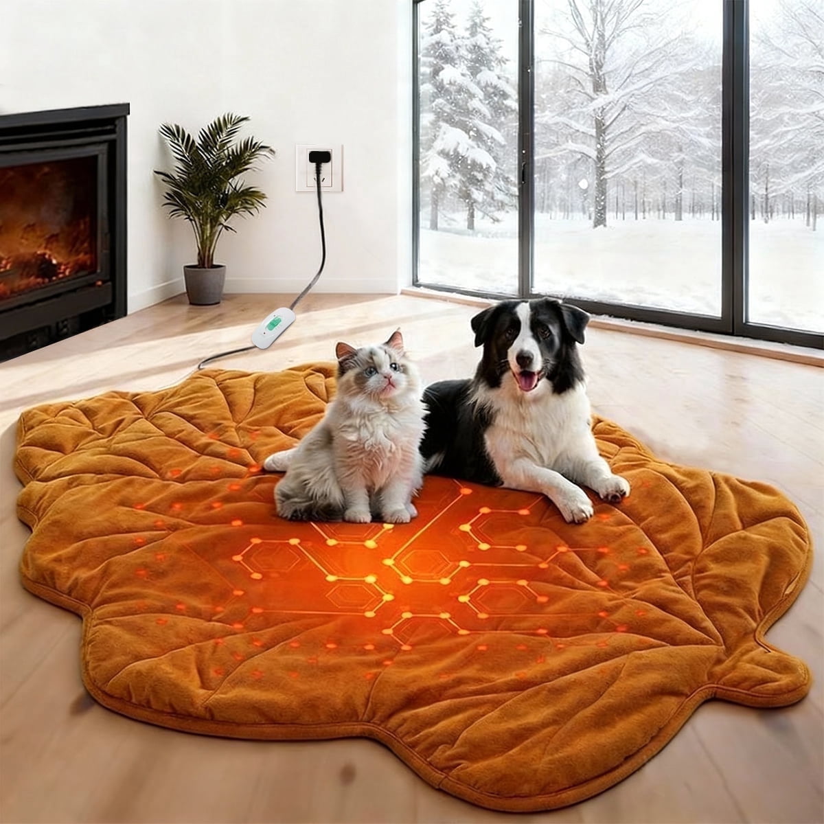Vagascape Large 47x36 Inch Heated Dog Pad, Waterproof Pet Heating Mat ...