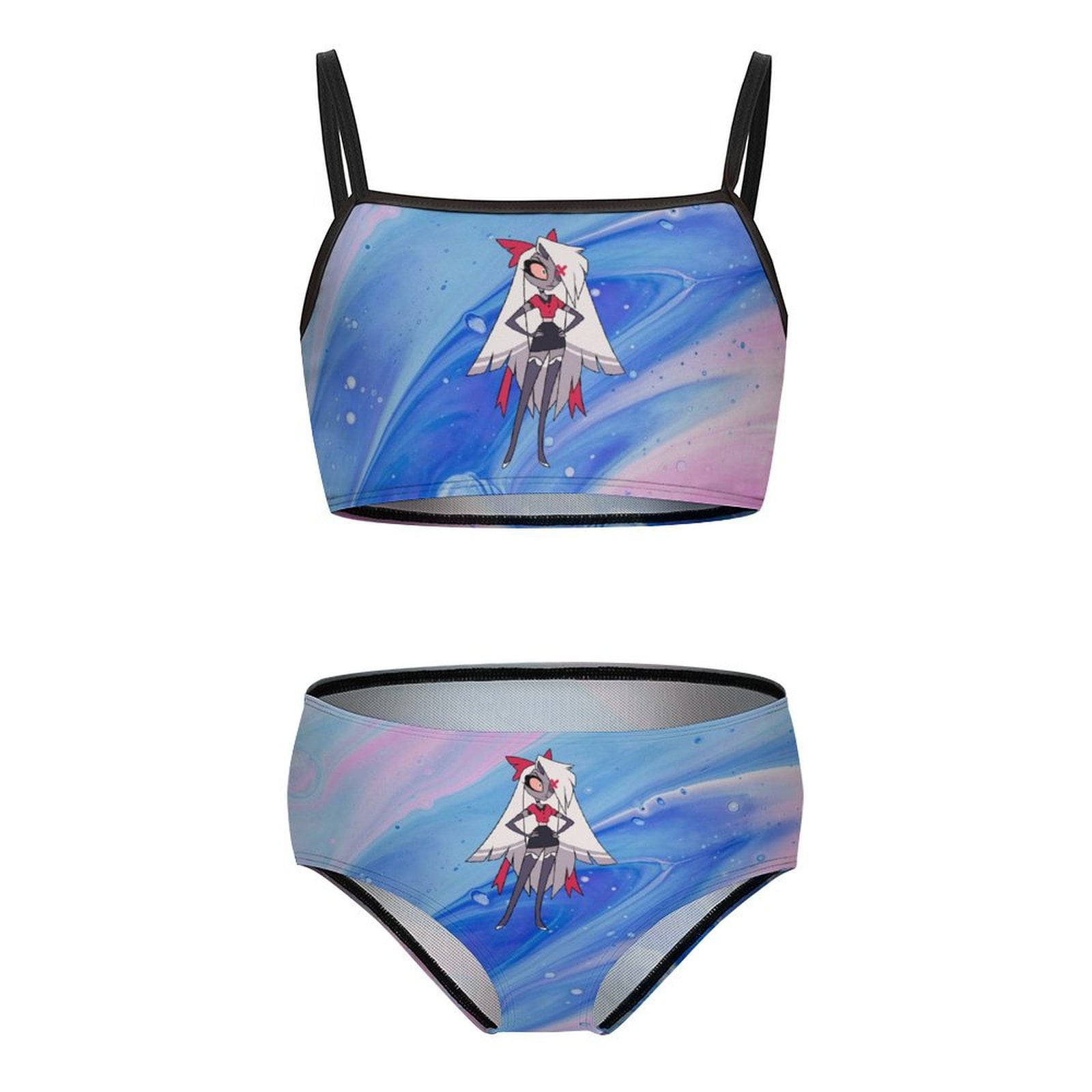 Vaggie Hazbin Hotel Children's Swimsuit Girls Swimwear 2 Piece Bikini ...