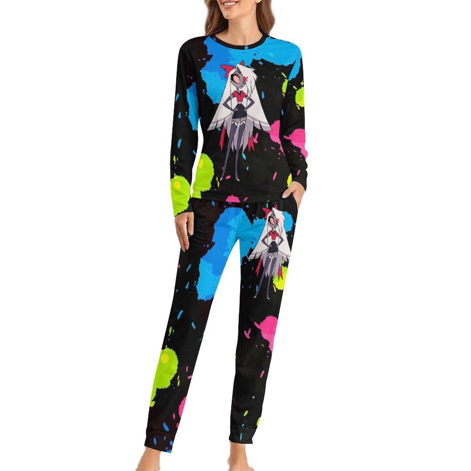 Vaggie Hazbin Hotel Womens Pajama Set Loungewear Cozy Soft House Wear ...