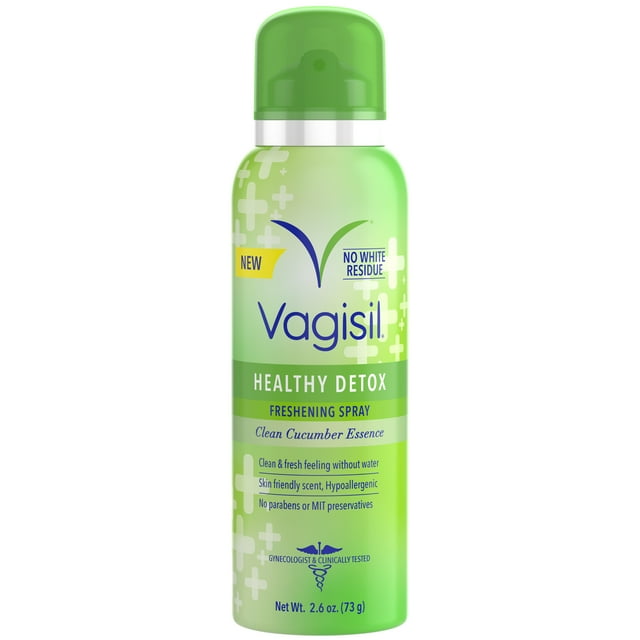 Vagisil Healthy Detox Freshening Intimate Dry Wash Spray with Rose ...