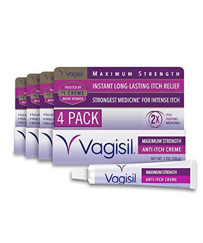 Vagisil Maximum Strength Feminine Anti-Itch Cream with Benzocaine for ...