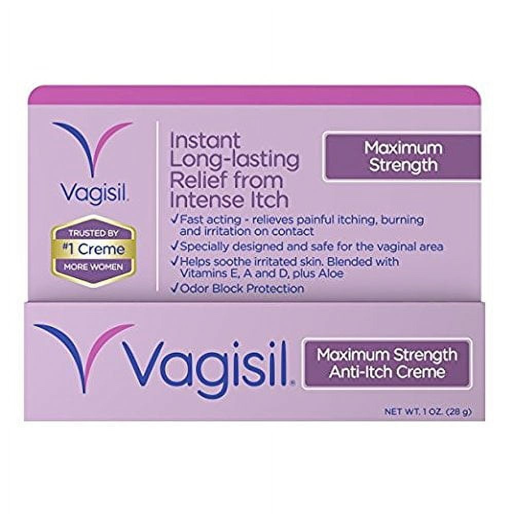 Vagisil Maximum Strength Instant Anti-Itch Vaginal Cream, 1 Ounce (Pack ...