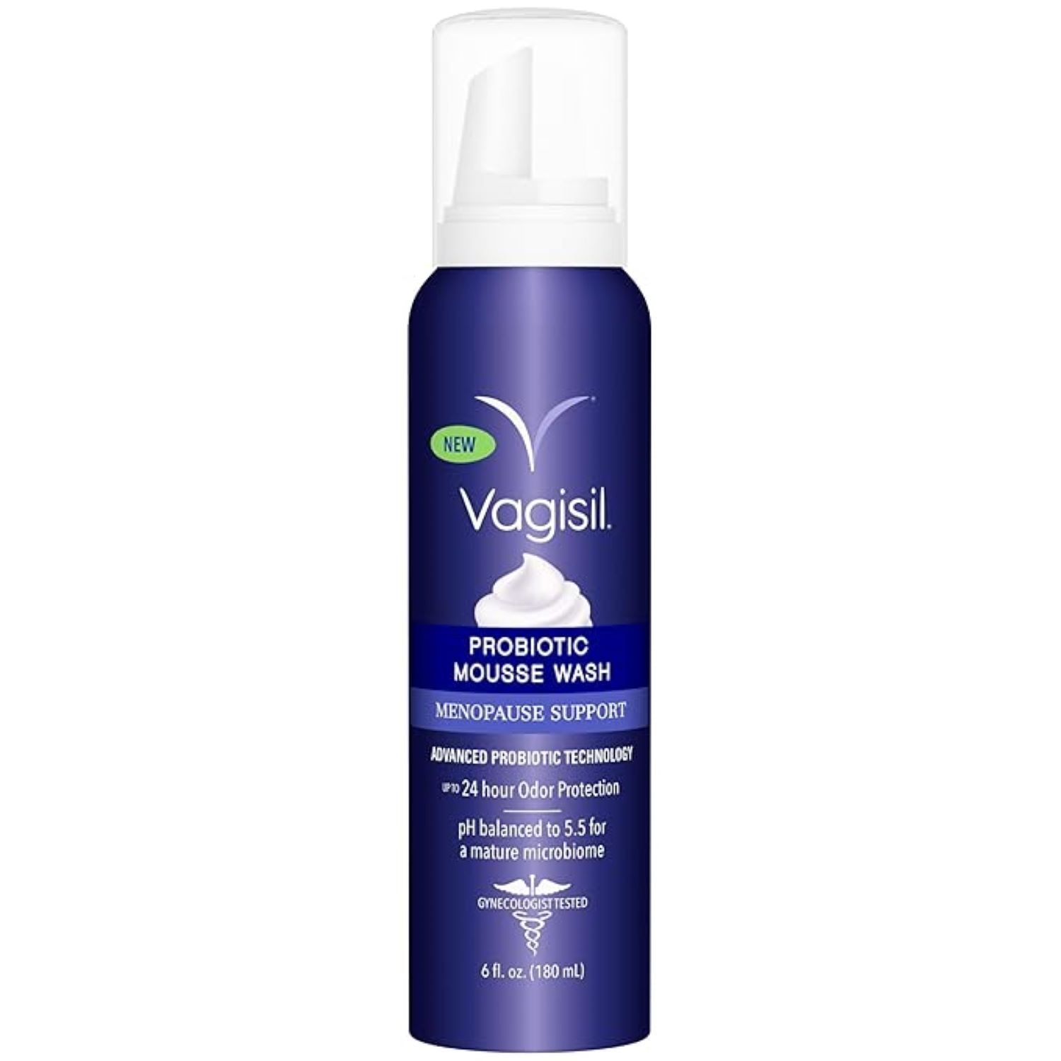 Vagisil Menopause Support Probiotic Feminine Mousse Wash, 6 oz ...