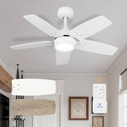 EAYSG 42 inch Ceiling Fans with Lights, Remote Control, 3 Color, 6 ...